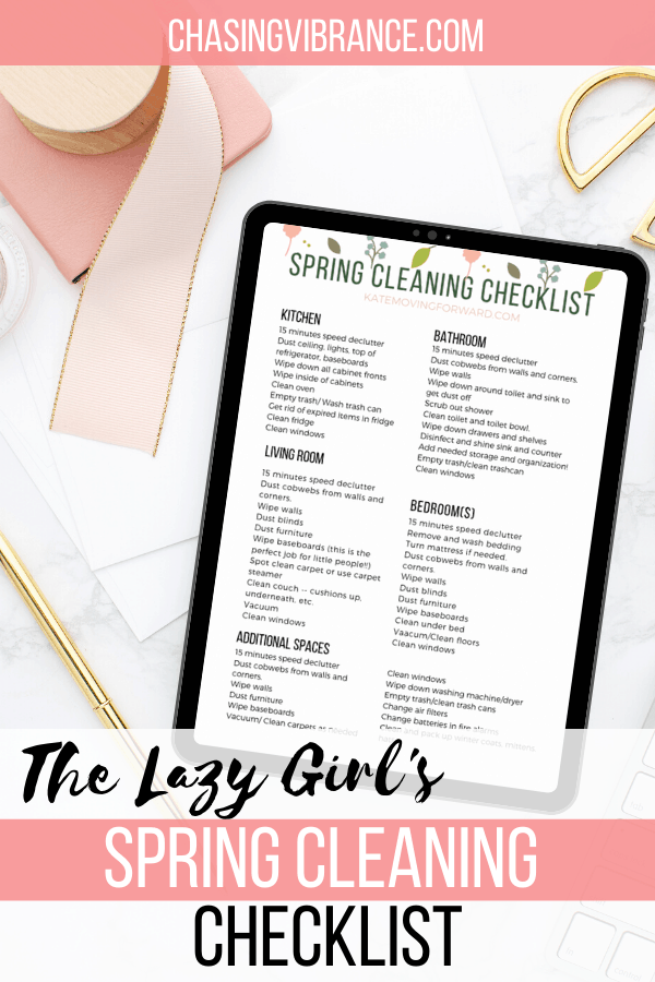 Simple Spring Cleaning Checklist For Lazy Girls Chasing Vibrance